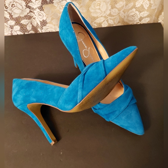 Jessica Simpson | Shoes | Jessica Simpson Blue Stiletto Heels New ...